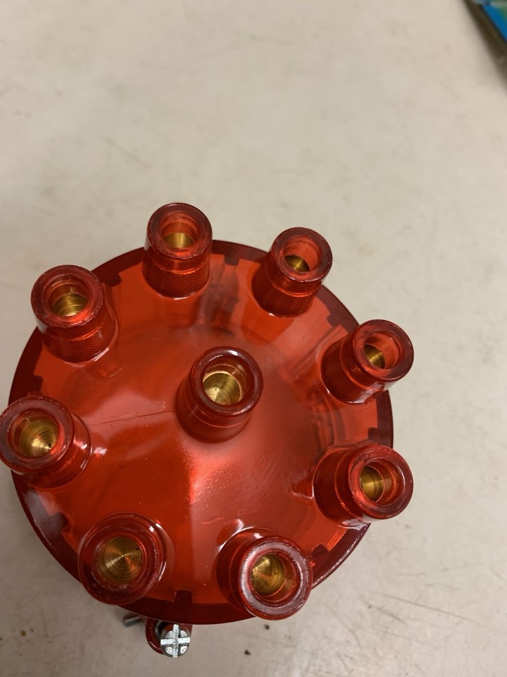 Clear Red Distributor Cap NOS Vintage Speed Part GM Chevy | eBay