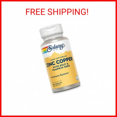 SOLARAY Zinc Copper Amino Acid Chelate - Immune Support Supplement w ...