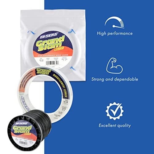 Hi-Seas Grand Slam Monofilament Leader 150 Pound Test Clear 100-Yard ...