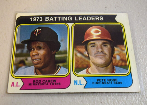 1974 Topps #201 1973 Batting Leaders Pete Rose / Rod Carew | eBay