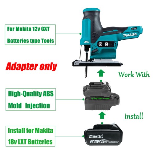 Adapter Suitable for Makita 12v CXT Tool To Makita 18v LXT Battery ...