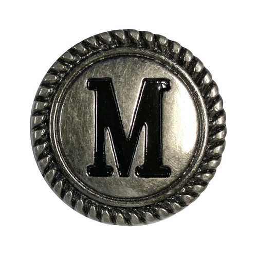 1-1/8" Antique Silver Letter Initial Alphabet Conchos Tack Screw Back ...