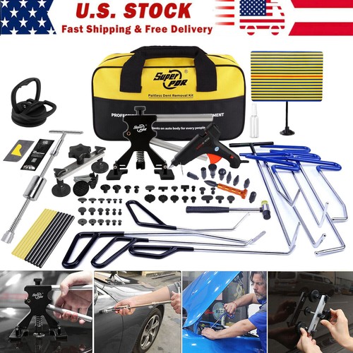 PDR All Set Car Dent Paintless Repair Kits Tools Puller Push Rods ...