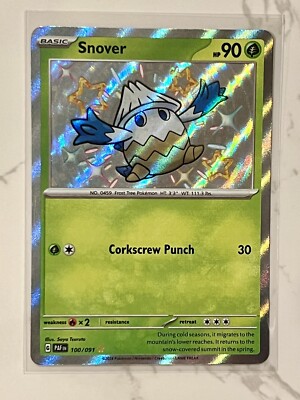 Pokémon TCG Snover Shiny Scarlet & Violet: Paldean Fates 100/091 Shiny ...