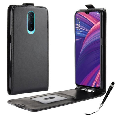 Black Leather Flip Wallet Case Cover for OPPO R17 / R17 Pro + Stylus | eBay
