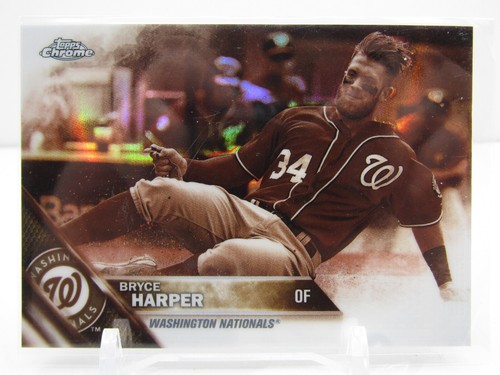 BRYCE HARPER 2016 TOPPS CHROME SEPIA REFRACTOR! WASHINGTON NATIONALS ...