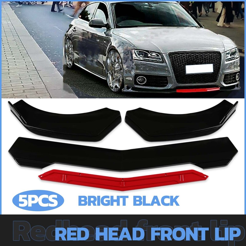 For Cadillac Escalade Gloss Front Bumper Lip Splitter Spoiler Lower Red ...
