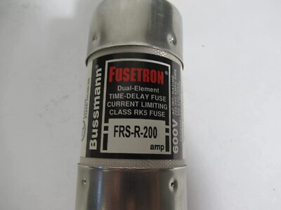 (1) Genuine Cooper Bussmann FRS-R-200 Amp Fusetron 600Vac 300Vdc Class ...