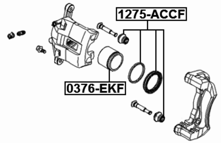 FRONT BRAKE CALIPER REPAIR KIT FEBEST 1275-ACCF OEM 58102-1GA00 | eBay