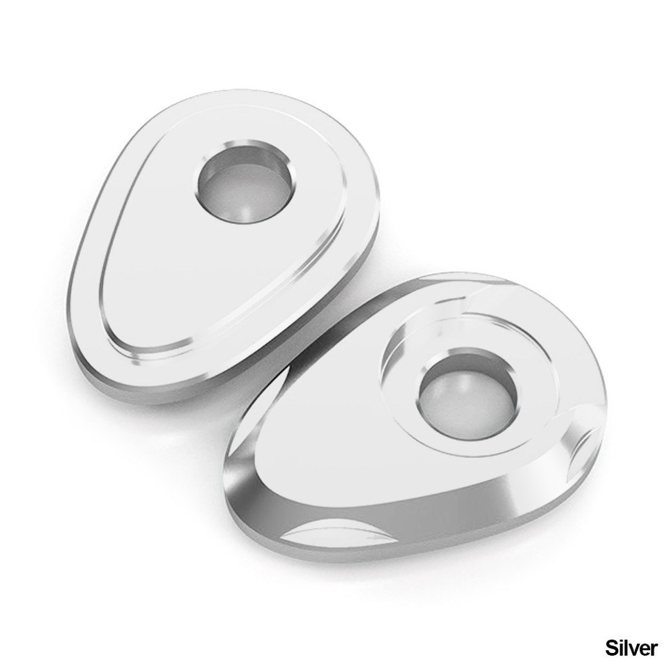 2Pcs Aluminum Alloy Motorcycle Turn Signal Light Adapter Spacer Anodic ...