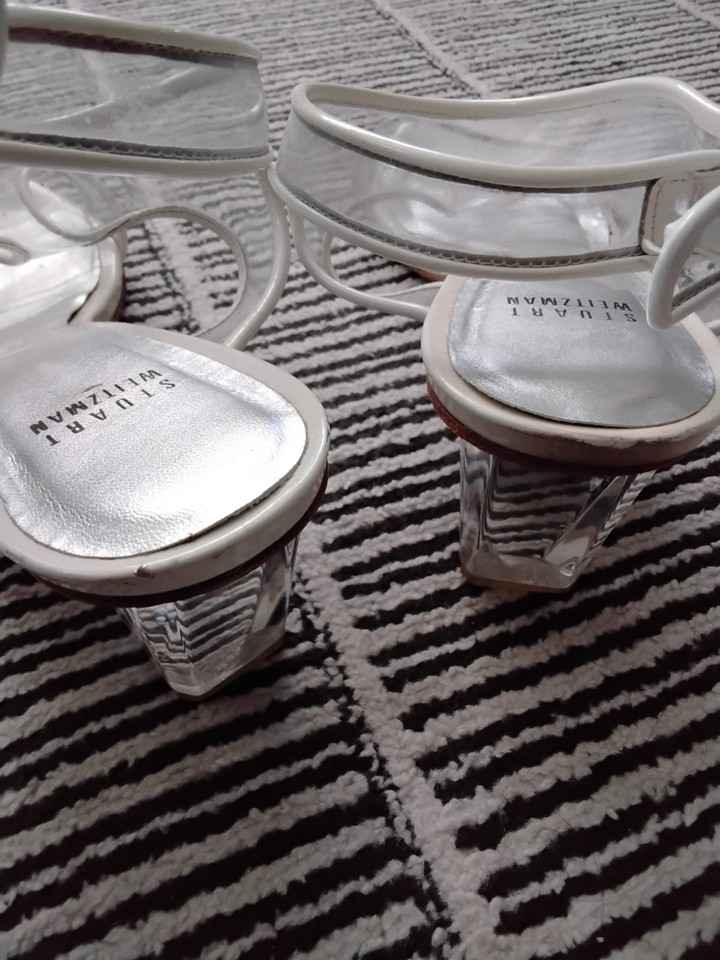 Stuart Weitzman clear sandal, size 10 | eBay