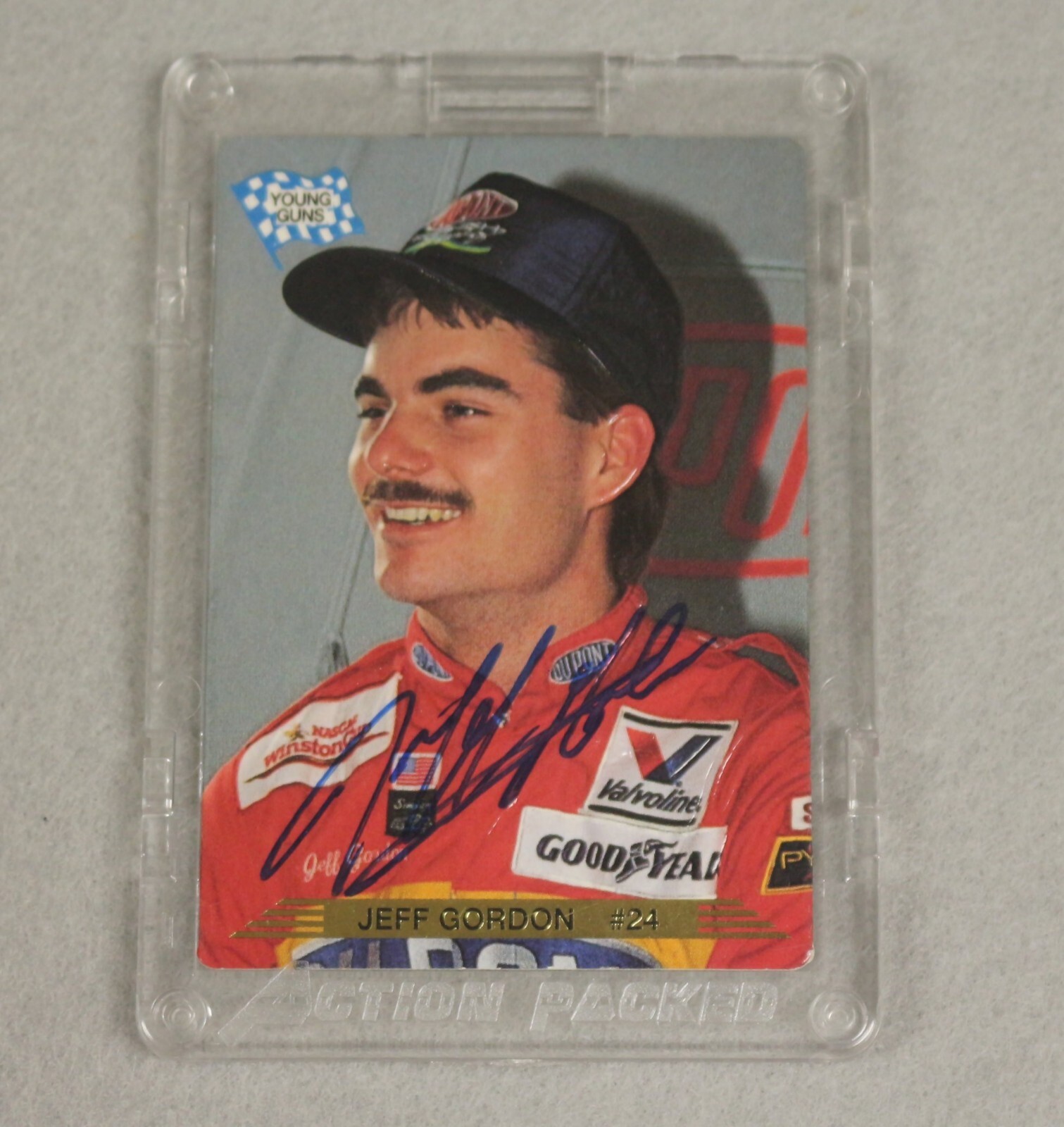 Jeff Gordon Autographed 1993 Action Packed "Young Guns" Dupont Rookie ...