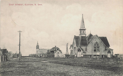 EAST STREET SCENE POSTCARD ELKTON SD SOUTH DAKOTA 1910 RPPC | eBay