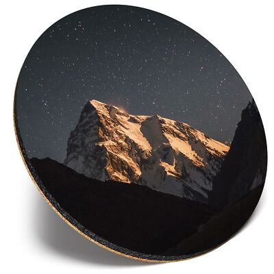 Round Single Coaster - K2 Mountain Moon Rise Night Sky #45453 | eBay