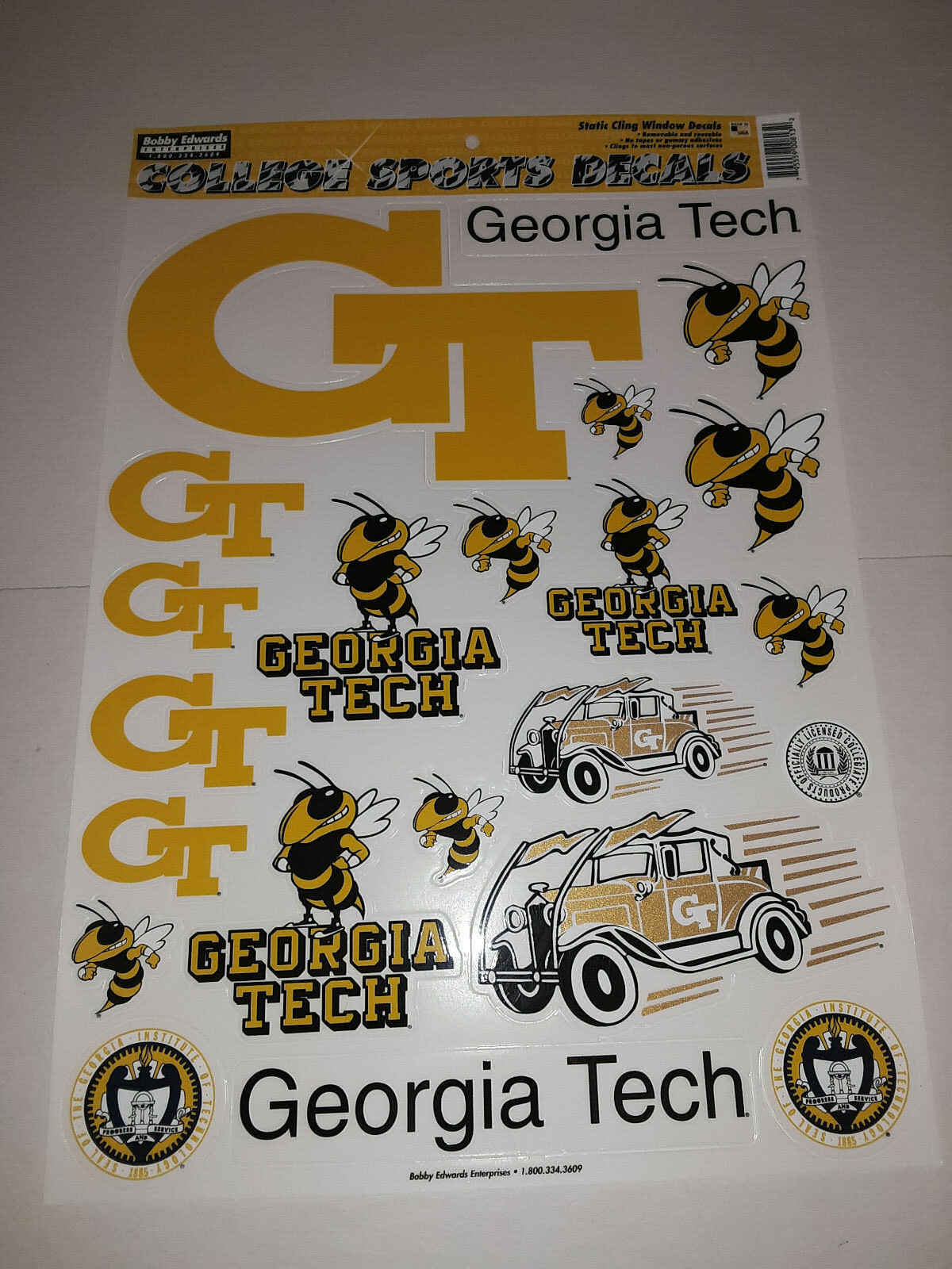 Georgia Tech Sticker Decal Sheet 17 " x 12 " ( set of two ) | eBay
