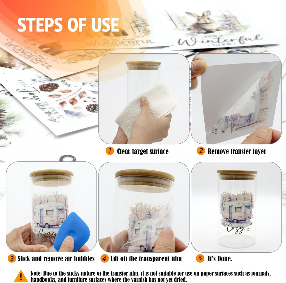 24 Sheets Vintage Rub on Transfers for Crafts, Cold IOD Transfers ...