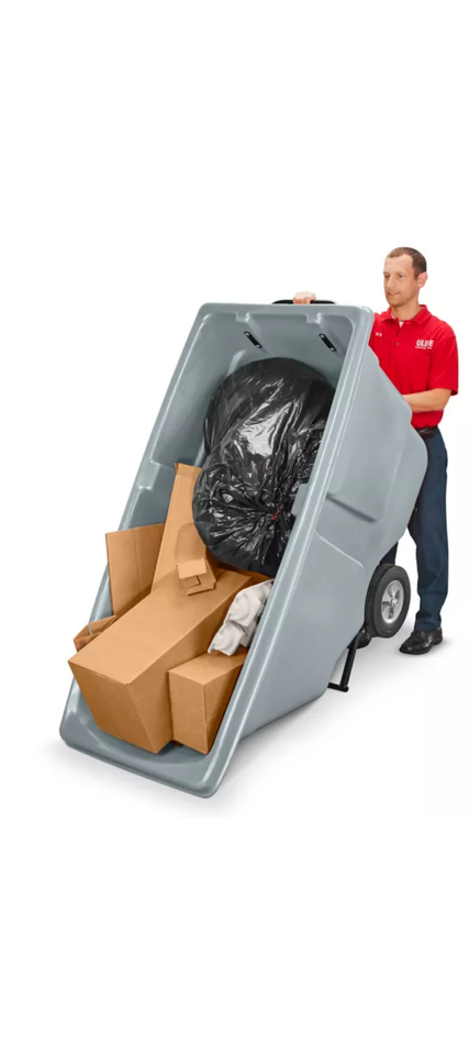 ULINE H-4184 Utility Tilt Truck - 1 Cubic Yard - GRAY Dump Cart Trash ...