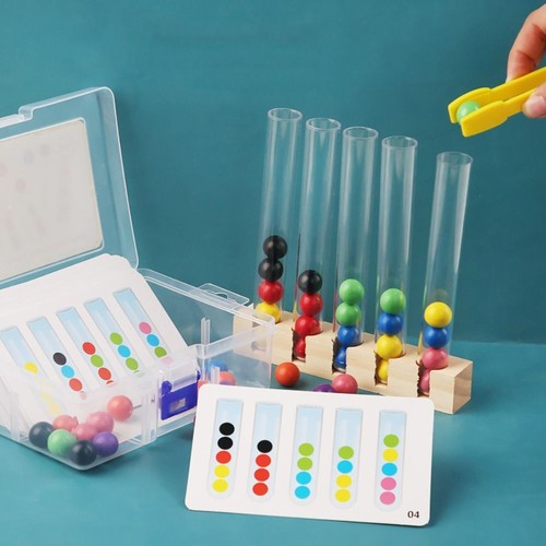 Test Tube Color Matching Games Clip Beads Color Matching Games Children ...