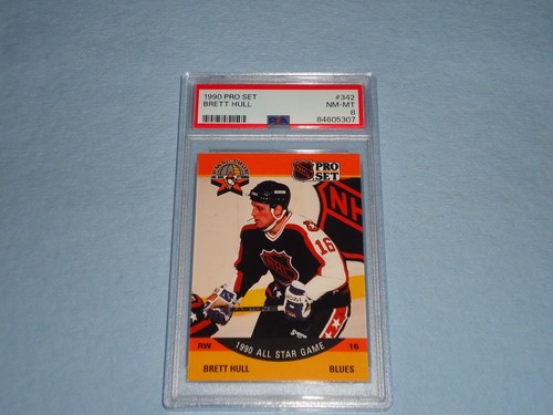 1990 Pro Set Hockey Card Brett Hull # 342 PSA Graded 8 NM-MT 84605307 ...