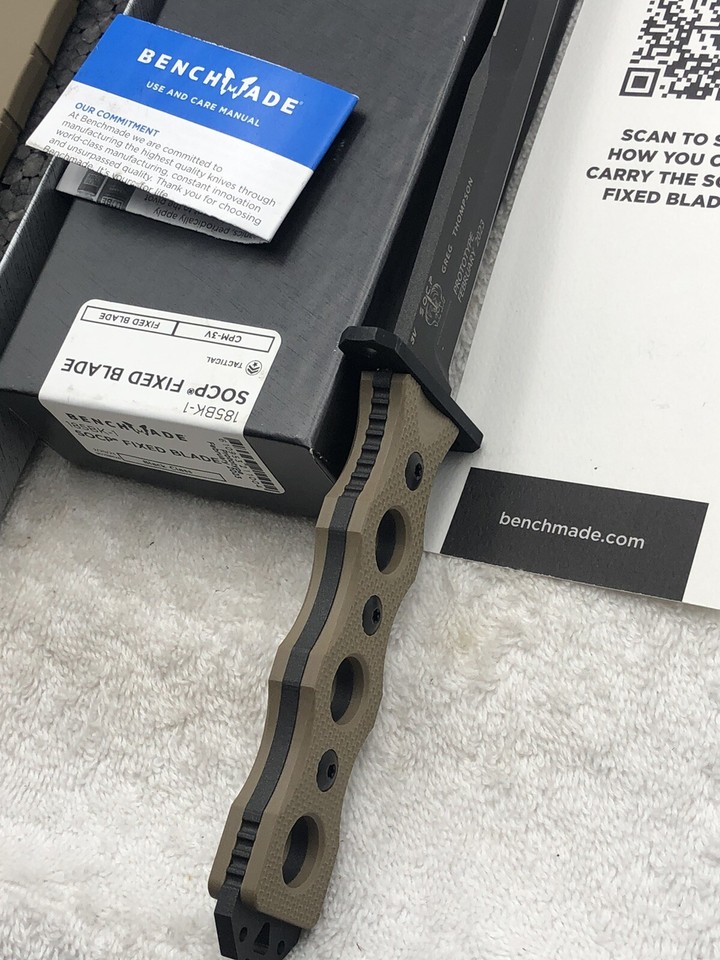 Benchmade 185BK-1 Prototype SOCP Fixed Blade Knife NIB Made In USA | eBay