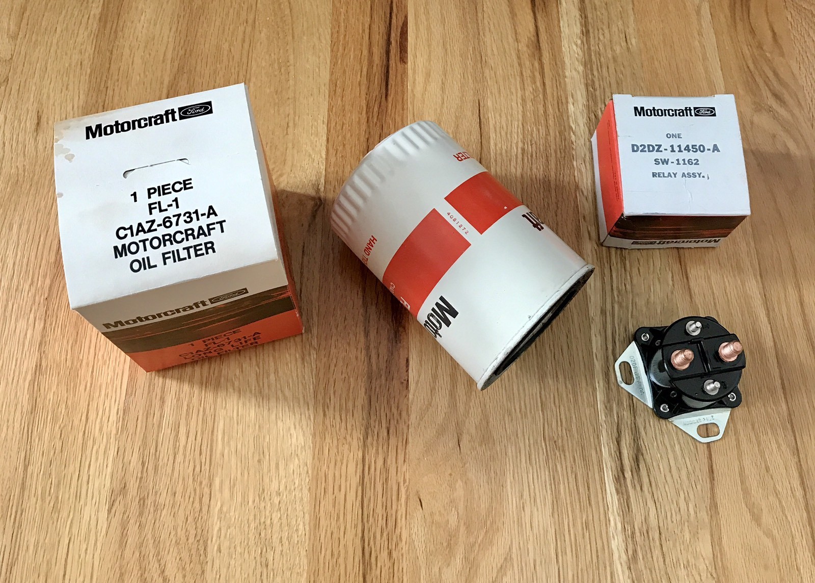 NOS Motorcraft D2DZ-11450-A hd solenoid & FL-1 oil filter 72 Autolite ...