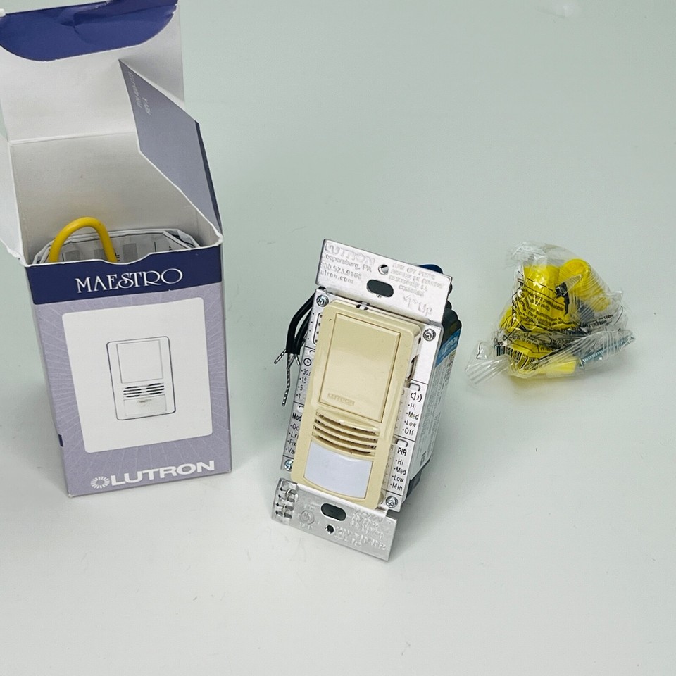 Lutron Maestro MS-B102-V-IV Dual Tech Sensor switch - Ivory - NEW | eBay