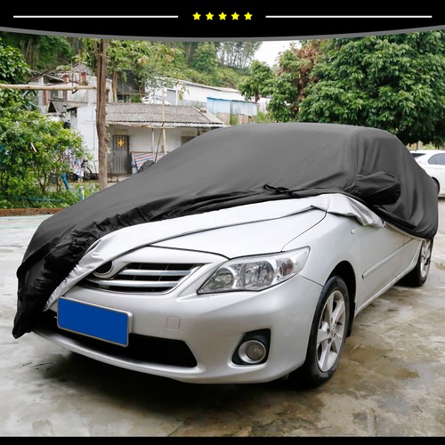 Piece of 1 190T Black Breathable Waterproof Car Cover w Mirror Pocket ...