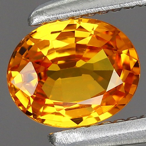 0.44ct t.w 5x4mm Oval Natural Orange Sapphire Gemstone Songea, Tanzania | eBay