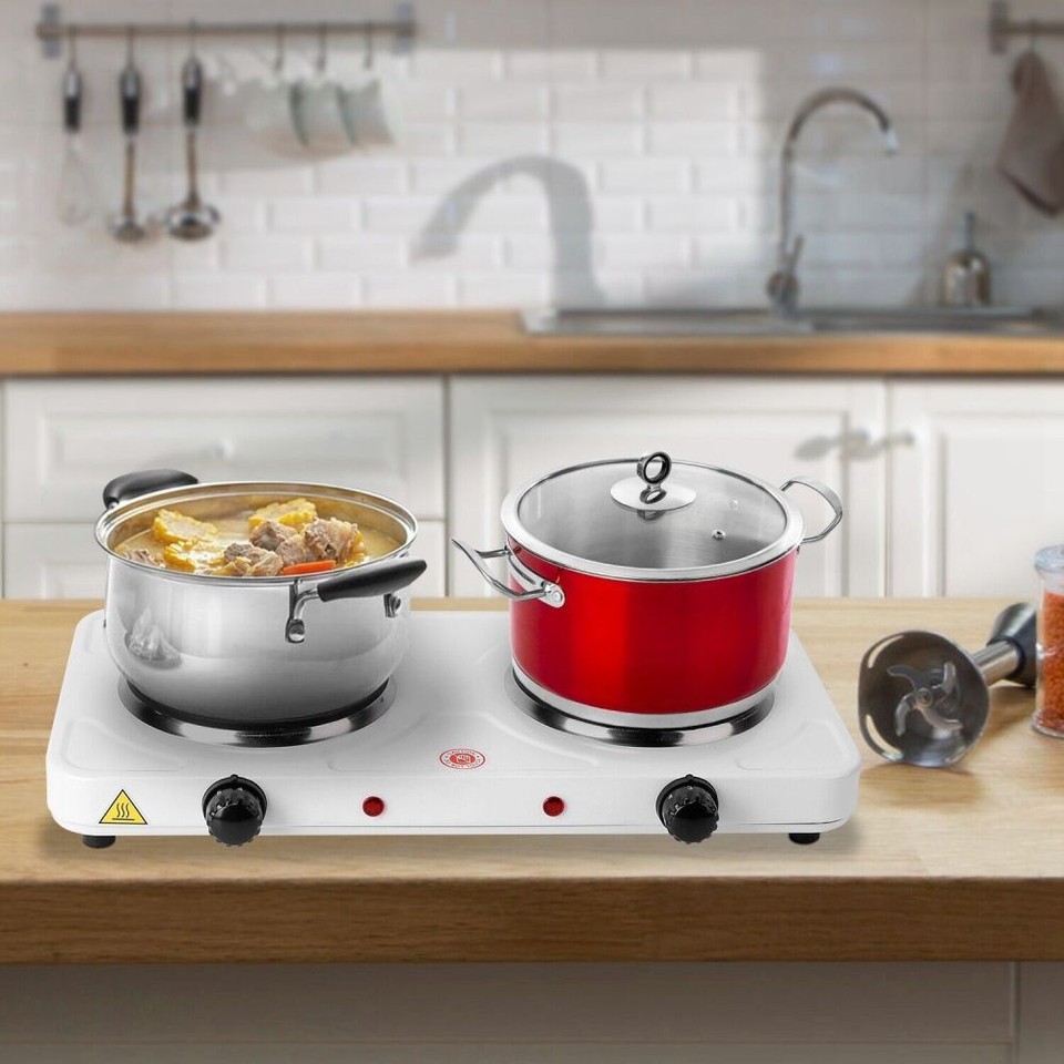 2000W Electric Hob Double Ring Table Top Hot Plate Powerful Portable ...