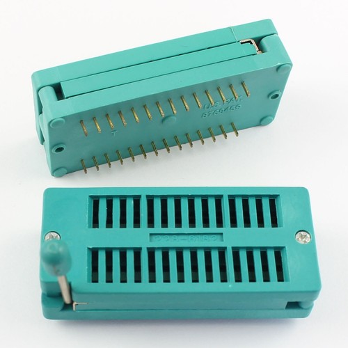 1Pcs Universal Gold Plated 28 Pin DIP ZIF Test Chip IC Socket Adaptor # ...