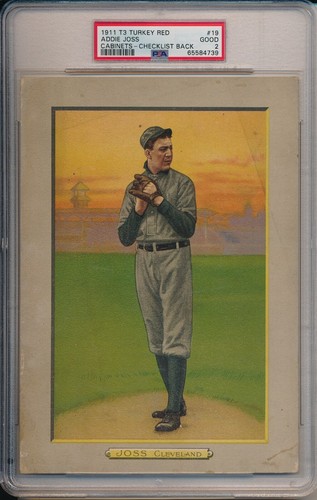 T3 TURKEY RED #19 ADDIE JOSS, CHECKLIST BACK - PSA 2 GD (SVSC ...
