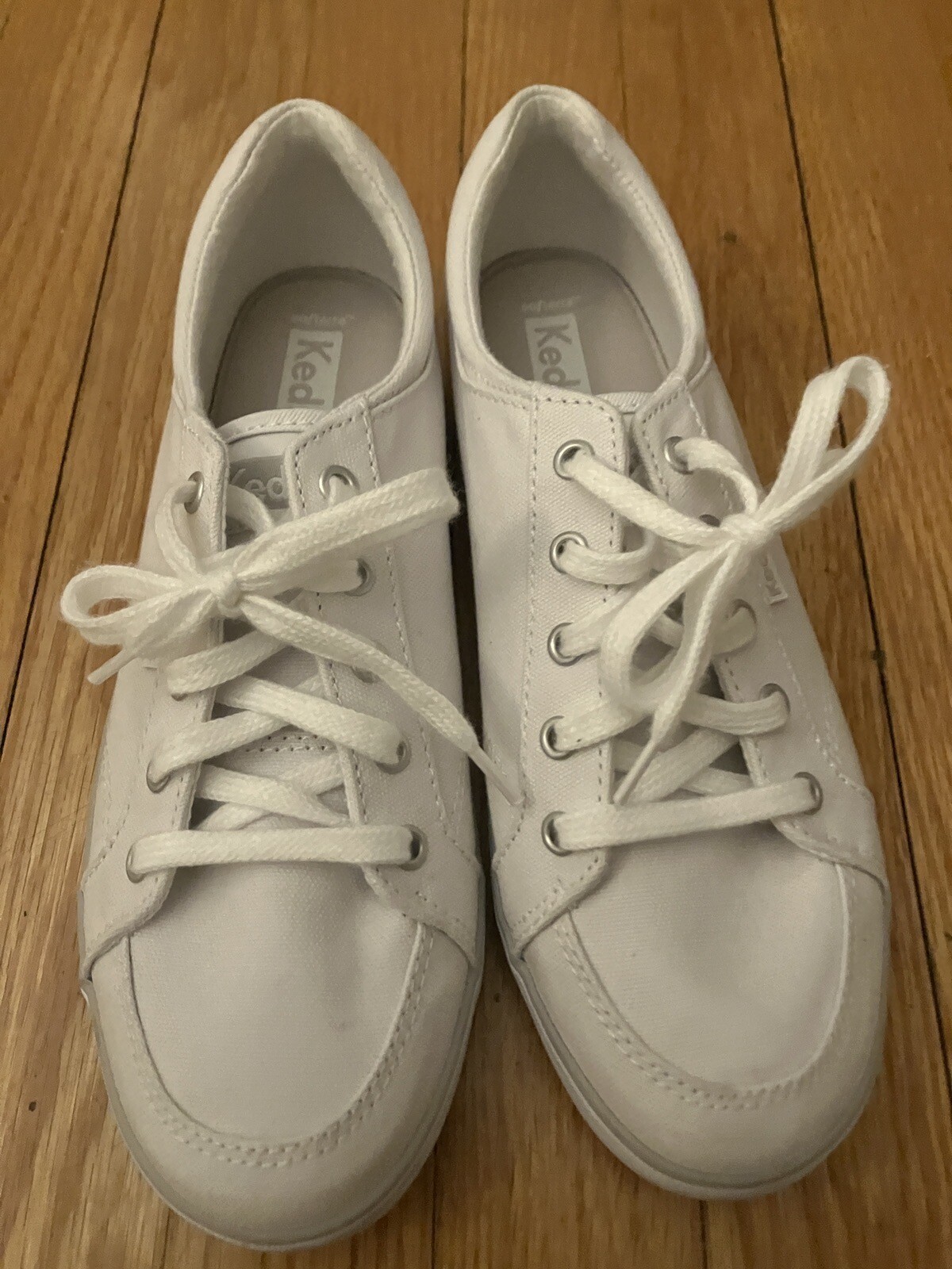 Keds Women’s Jumpkick White Lace-Up Leather Sneakers,… - Gem