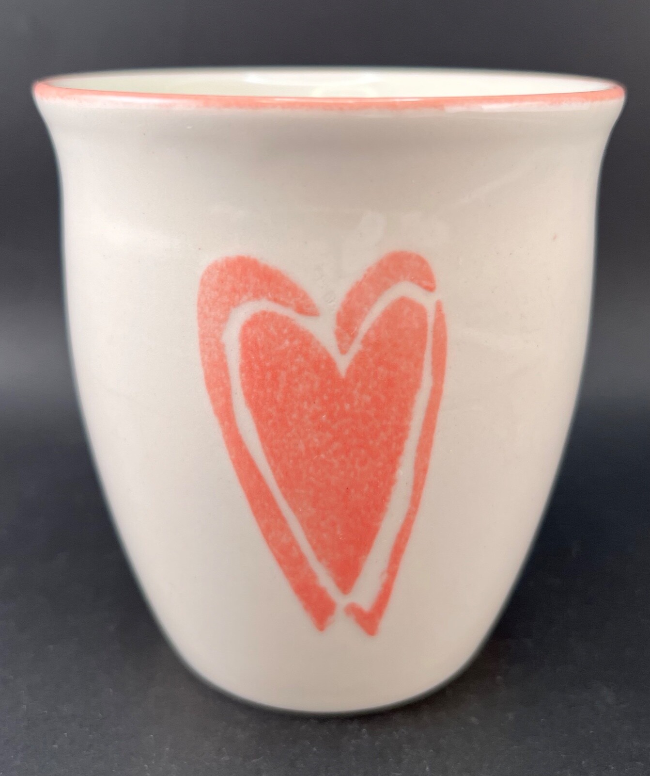 Pentik Studio Finland Pink Heart Jar Pencil Cup Vase Stoneware Mug ...