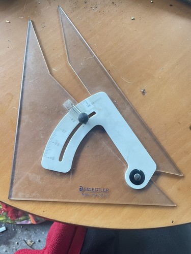 Vintage Staedtler Mars Adjustable Triangle with Slope & Rise 964 50/10 ...