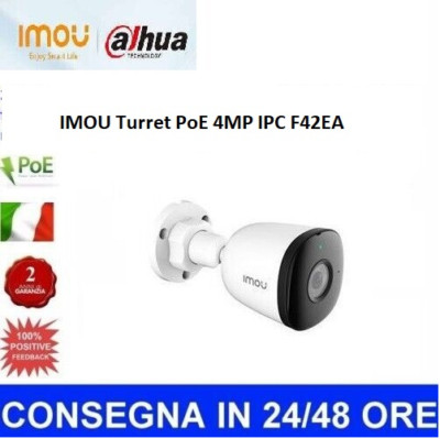 IMOU IPC-F42EA Telecamera Video PoE Visione nottur 4MP Dahua | eBay