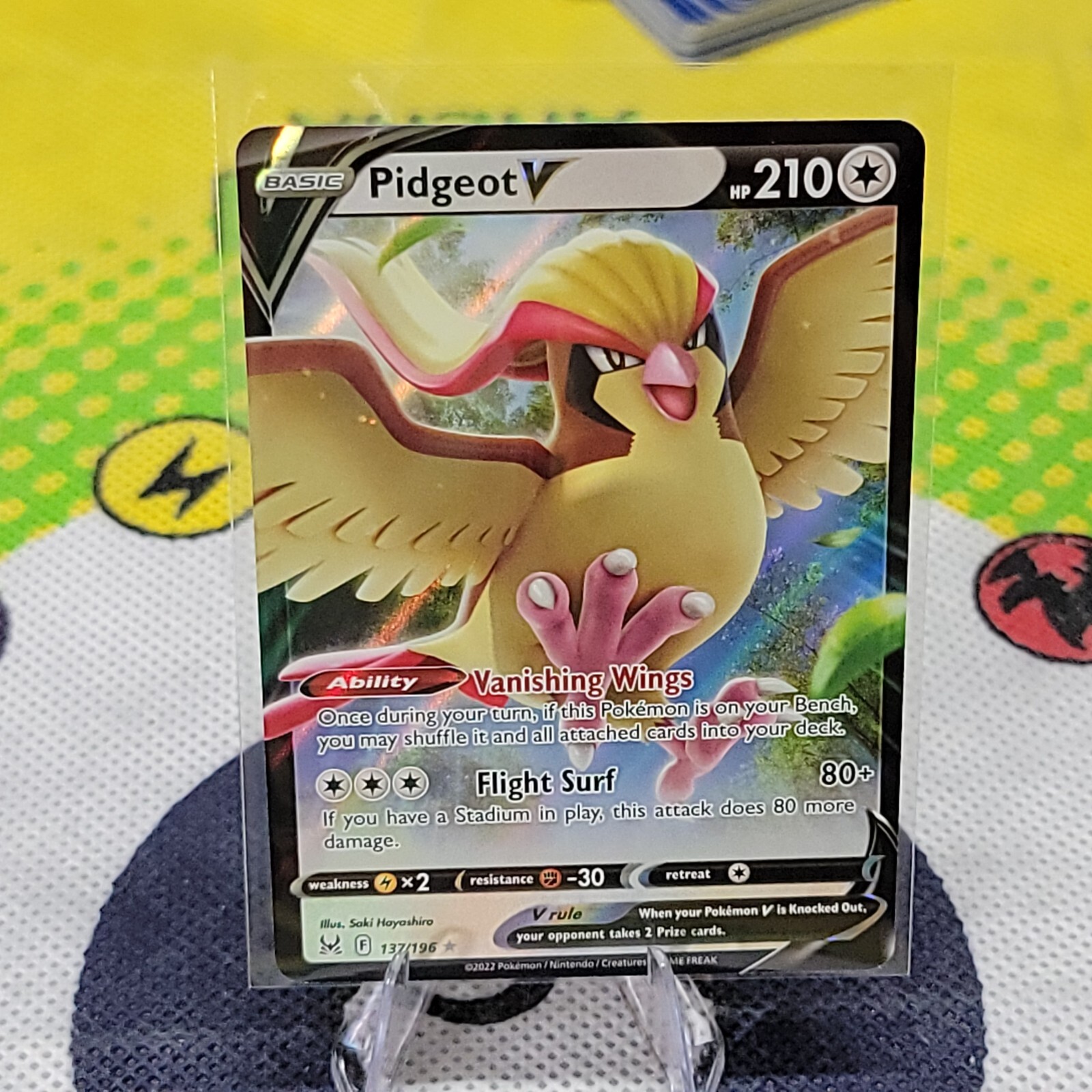 Pokemon TCG Lost Origin 137/196 - Pidgeot V - Ultra Rare - NM - HOLO | eBay
