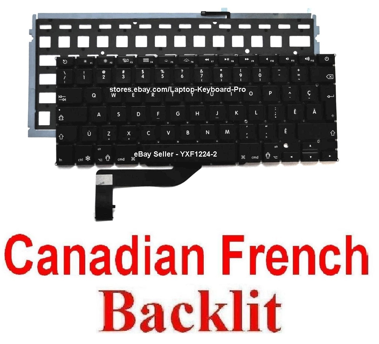 Keyboard for Apple MacBook Pro A1398 - CF Canadian French Backlit | eBay