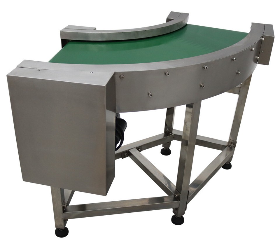 110V Industrial Conveyor Belt System 90° Corner Turning 20m/min 400W 11 ...