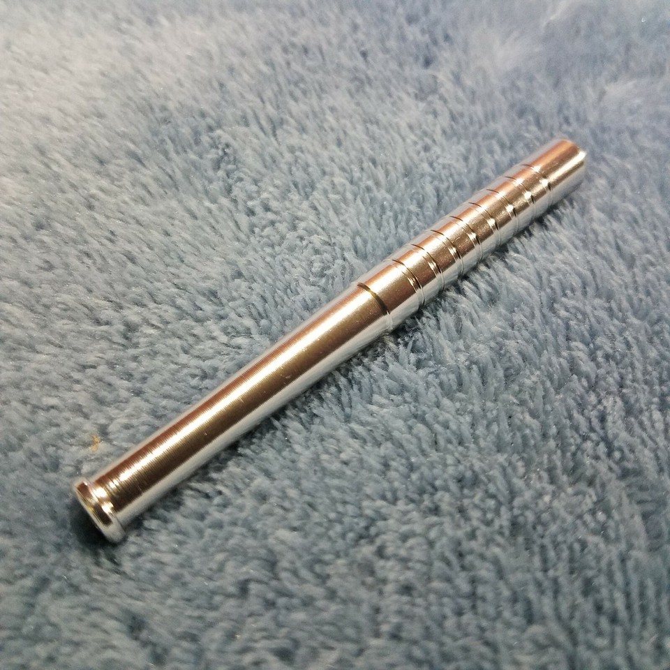Small Silver One Hitter Bat Smoking Pipe Tobacco Herb Portable Metal ...