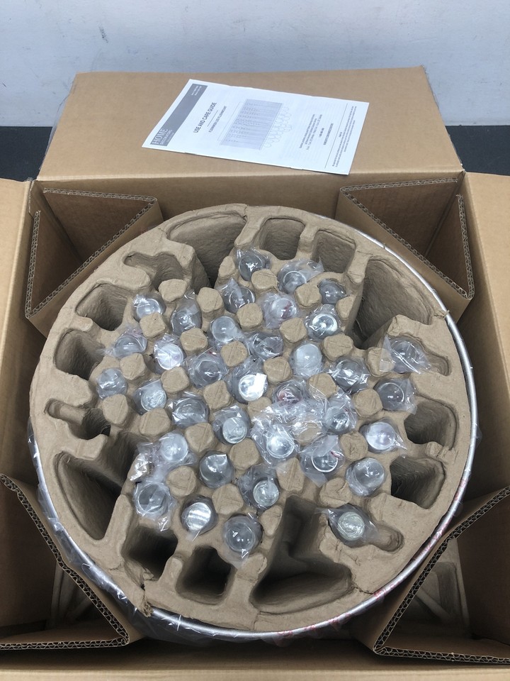 Home Decorators Collection LED-1138 15 in. Chrome/Crystal Flush Mount ...