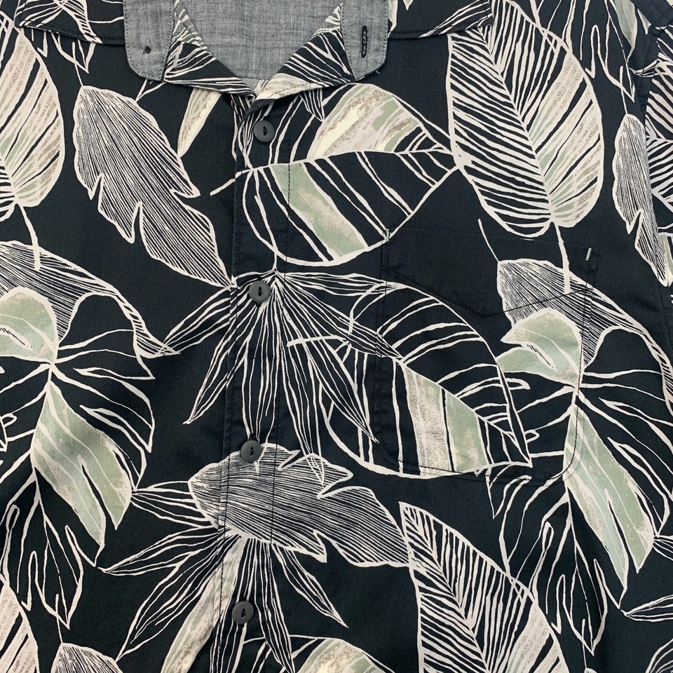 Tommy Bahama Camp Shirt Mens XL Extra Large Navy Bonita Cove Floral ...