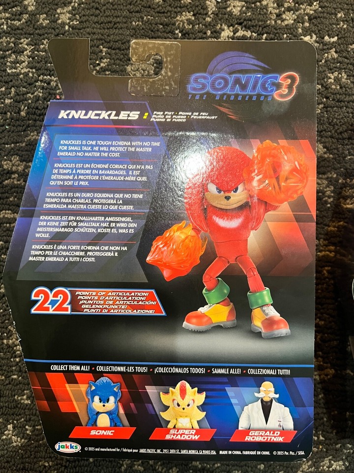 Sonic The Hedgehog Movie 3 LOT of 3 NEW Super Sonic Super Shadow ...