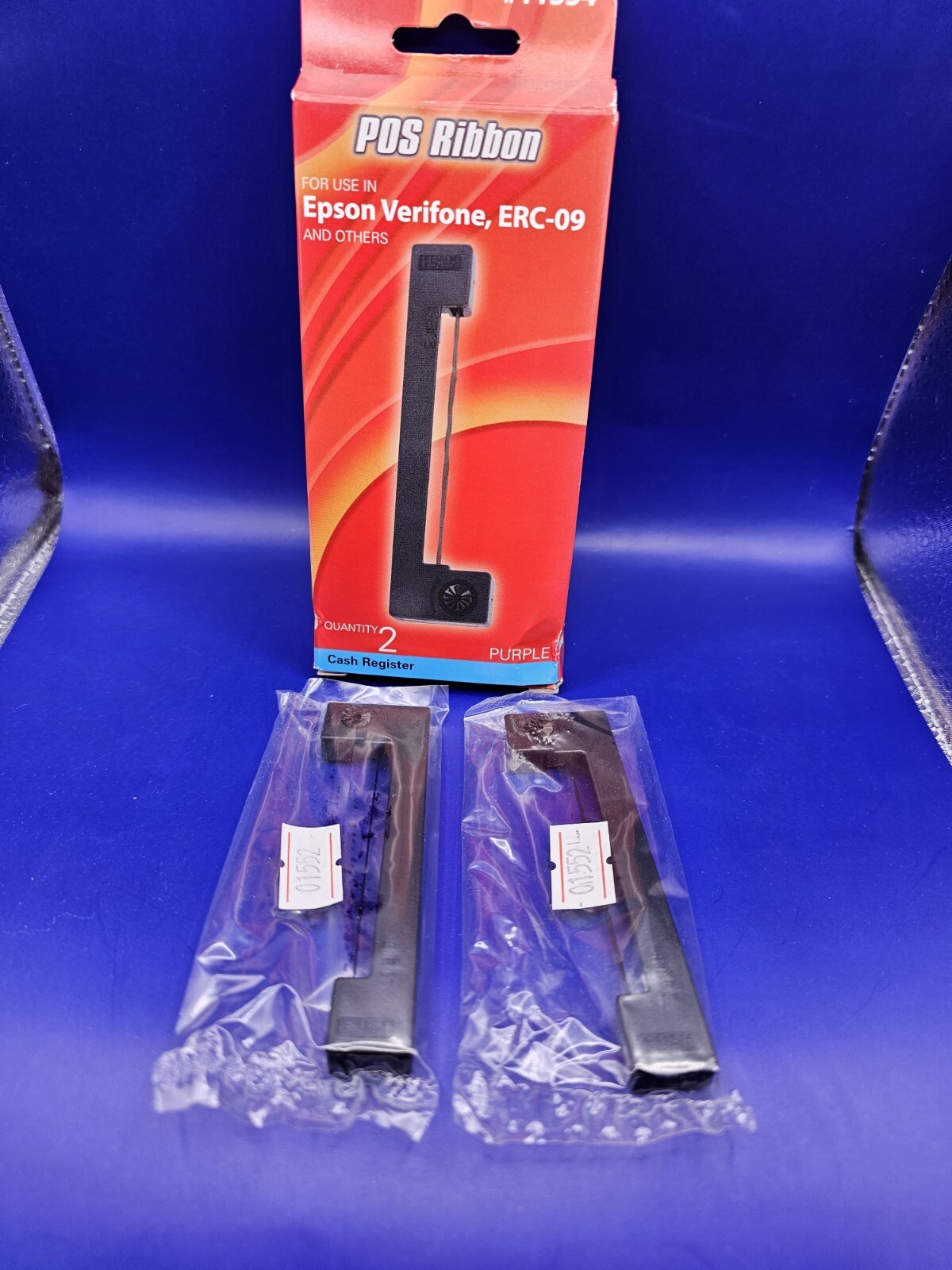 Box Of 2 Porelon Cash Register POS Ribbon Epson Verifone ERC-09 Purple ...