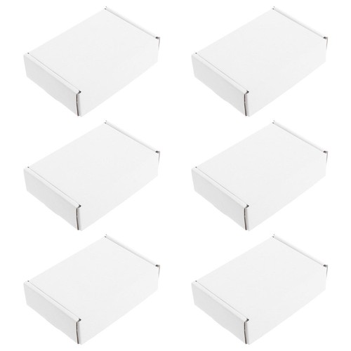 6 Pcs White Cardboard Box Small Business Shipping Boxes Packaging for ...