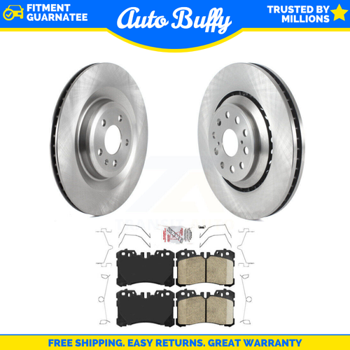 Front Brake Rotors Integrally Molded Pad Kit For Lexus LS460 LS500 ...