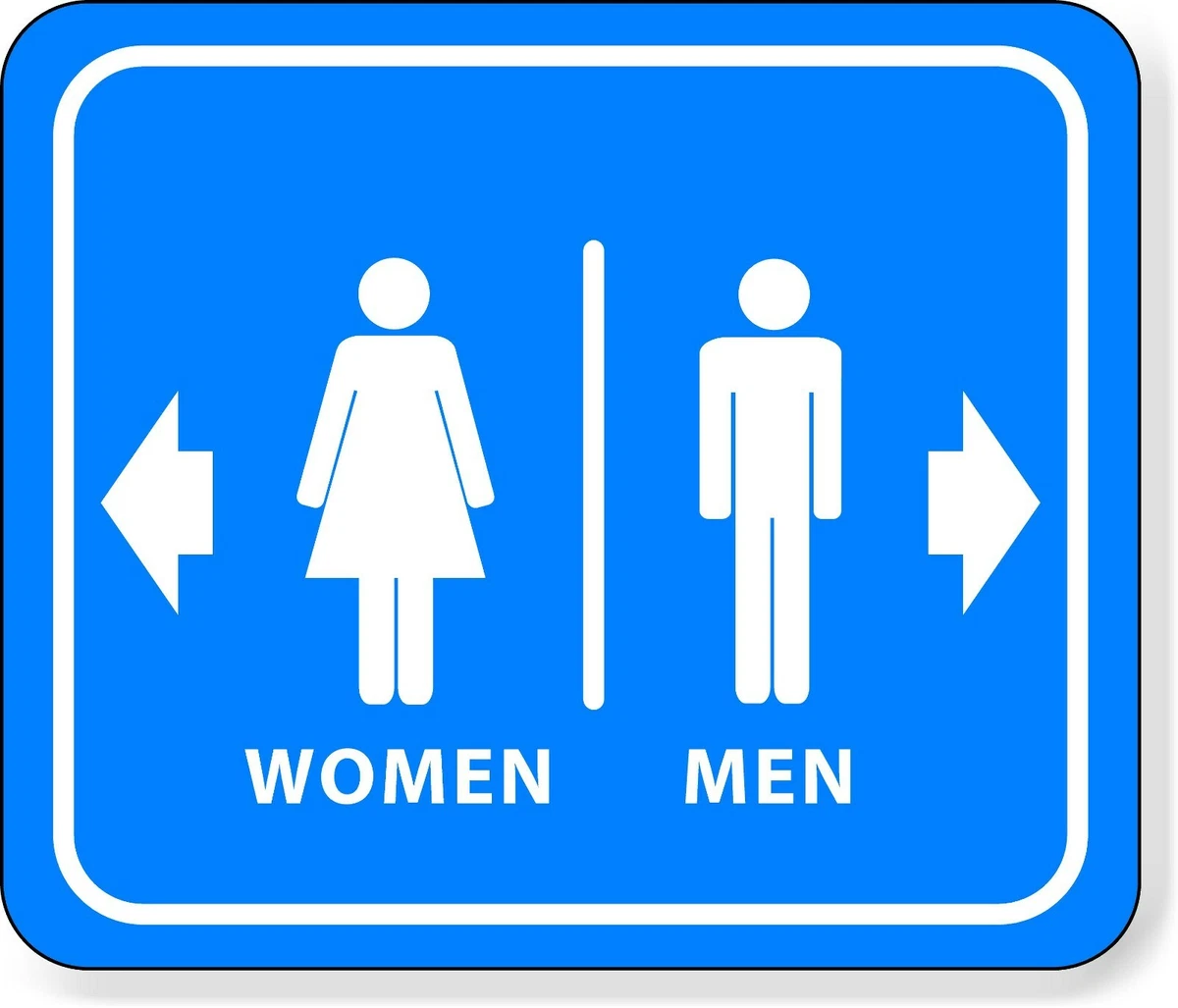 Men Bathroom Symbol Blue