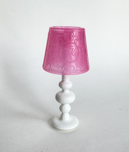 Mattel 2014 / 2015 CFB60 Pink White Barbie Deluxe Bedroom Lamp ...