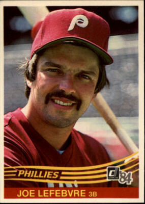 1984 Donruss 82 Joe Lefebvre Philadelphia Phillies | eBay