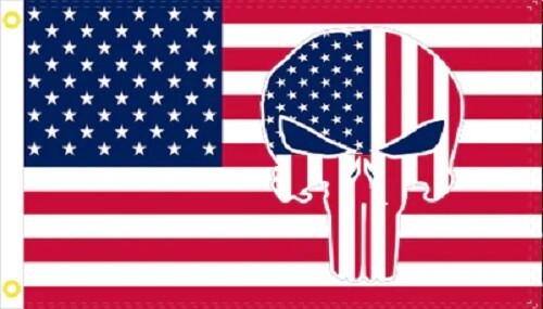3X5 TRUMP 2024 USA PUNISHER SKULL TACTICAL FLAG BANNER 100D W/ GROMMETS ...
