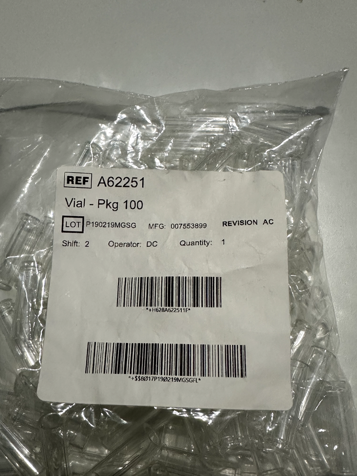 AB Sciex A62251 Universal Vials Clear 1 ml Polymethylpenten - 100 P | eBay